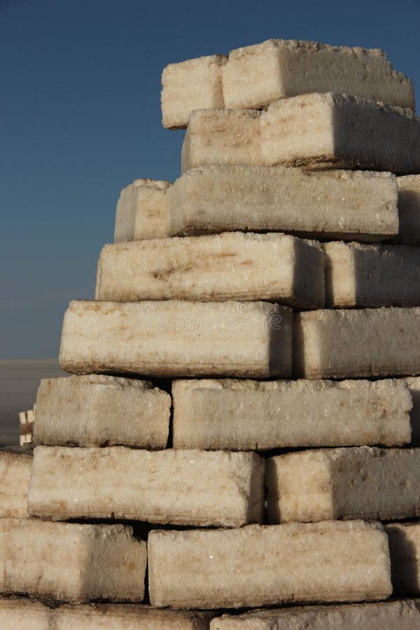 Salt blocks at the flats stock photo. Image of andean - 164166336