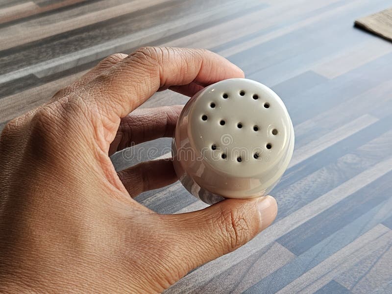Salt Bottle and Paper Bottle on the Table Stock Image - Image of ...