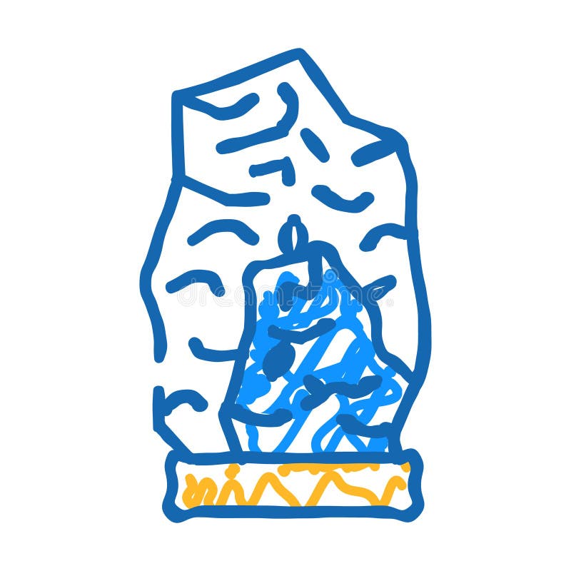 Salt Cave Icon Doodle Illustration Stock Vector - Illustration of table ...