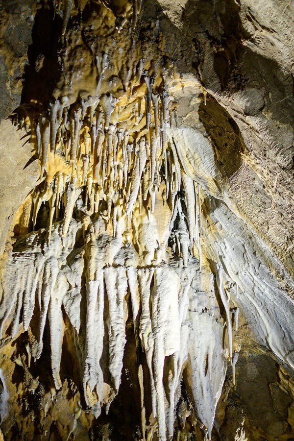 Salt Cave, Stalactites and Stalagmites Stock Photo - Image of ...