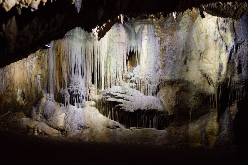 Salt Cave, Stalactites and Stalagmites Stock Photo - Image of ...