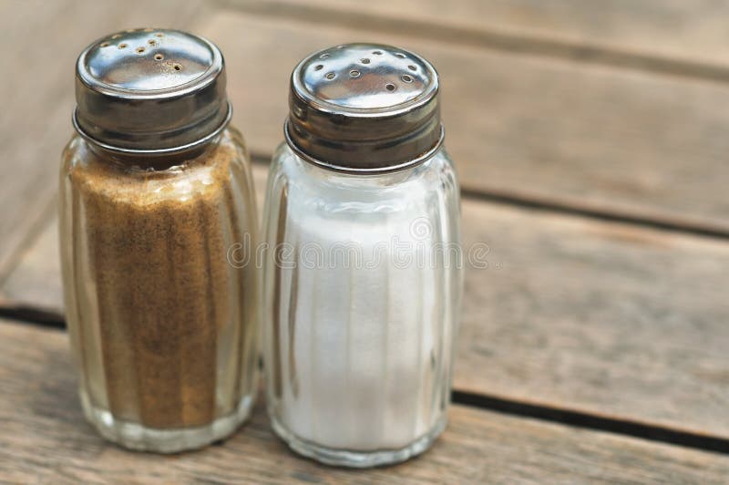 Salt-cellar and Pepper-caster Stock Photo - Image of metal, prepared ...
