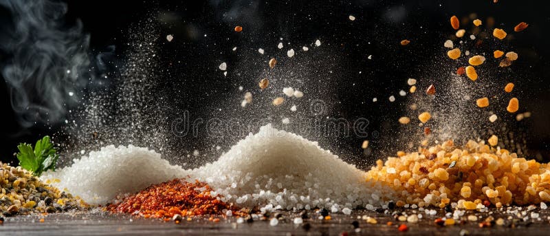Salt and Coarse Grains Create a Visually Appealing Display of Essential ...