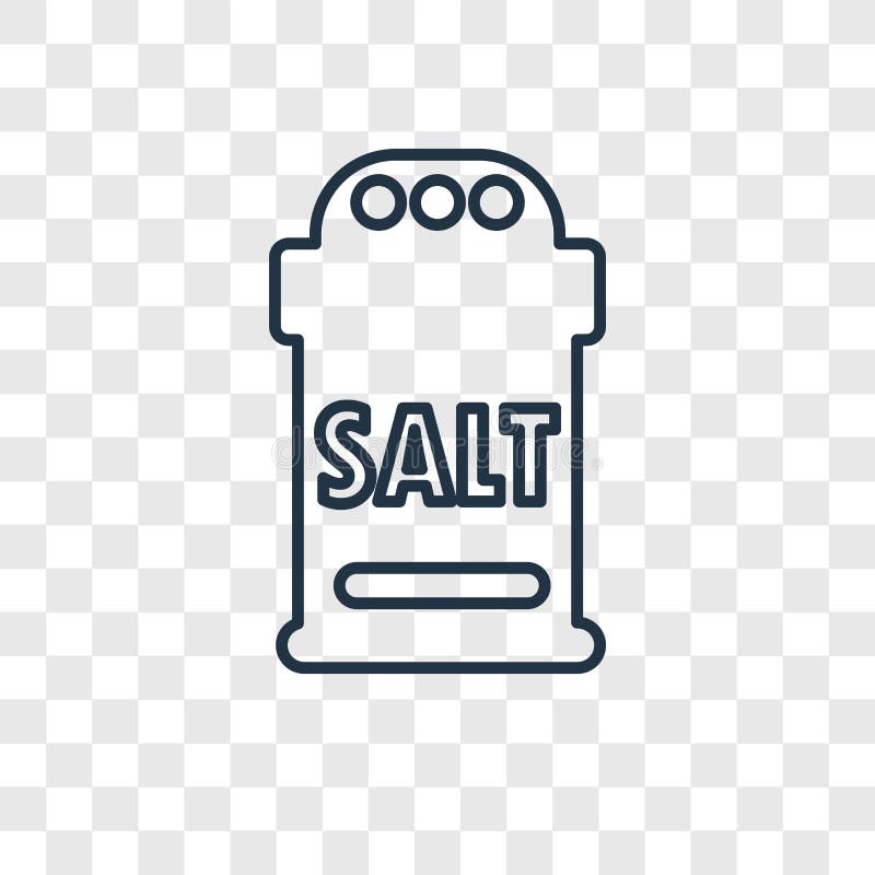 Salt Concept Vector Linear Icon Isolated on Transparent Background ...