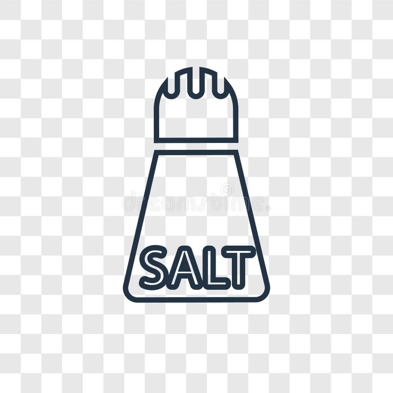 Salt Concept Vector Linear Icon Isolated on Transparent Background ...