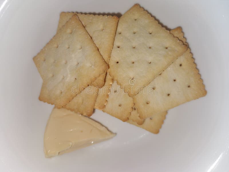 Salt Crackers and Cheese stock image. Image of balanced - 254078631