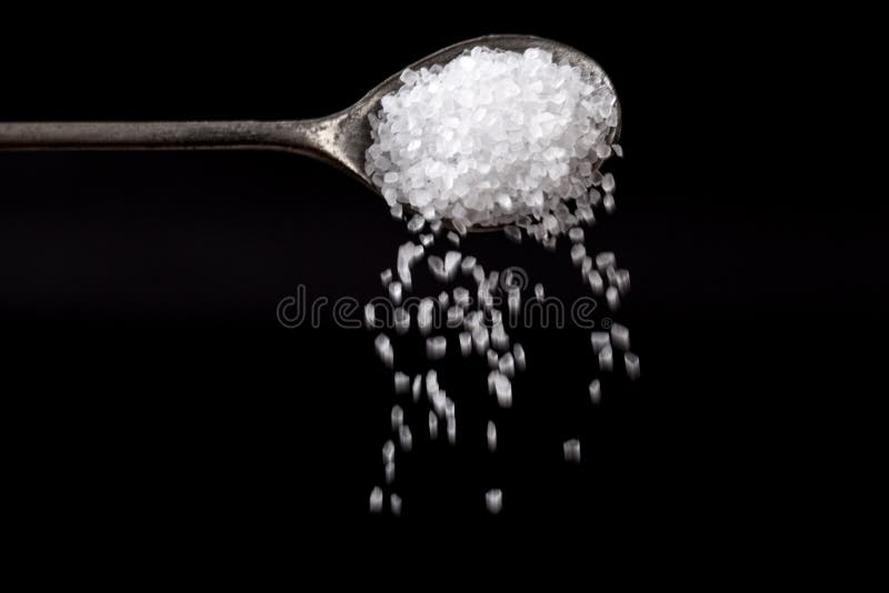 Salt Cristals Falling stock image. Image of granules - 127041913