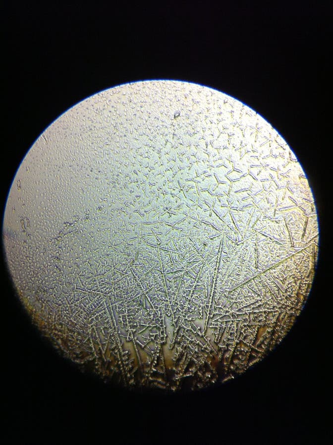 Salt Crystal As Seen with Microscope Stock Image - Image of magnified ...