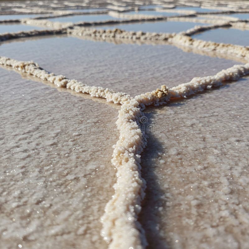 Salt Crystallization on the Surface of a Salt Flat, Creating Patterns ...