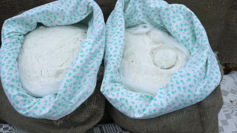 Salt Crystals in a Bag on the Table. Stock Video - Video of culture ...