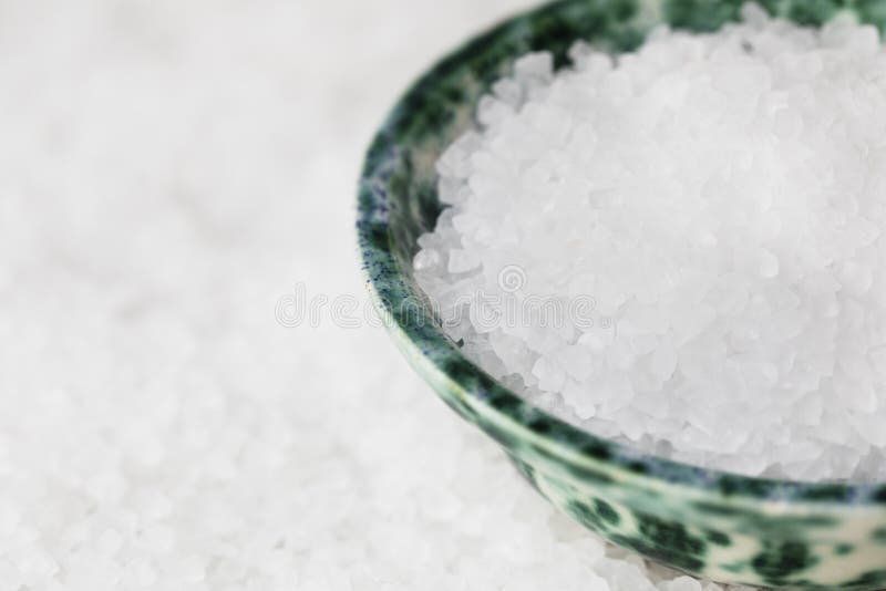 Salt Crystals in Bowl stock photo. Image of spice, salty - 149905480