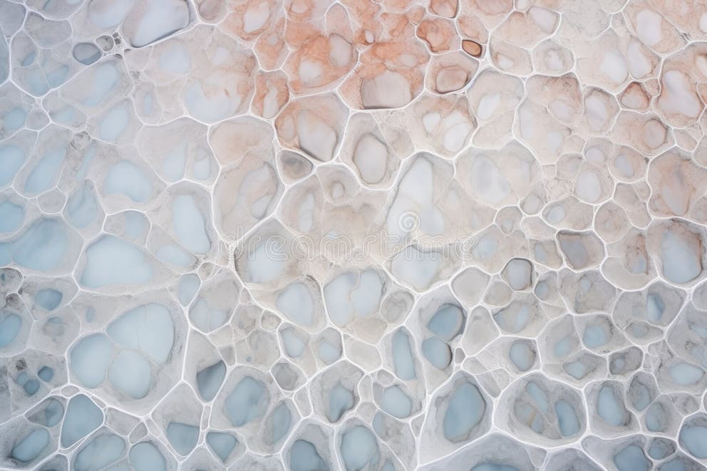 Salt Crystals Pattern on the Lagoon Surface, Seen from the Drone Stock ...