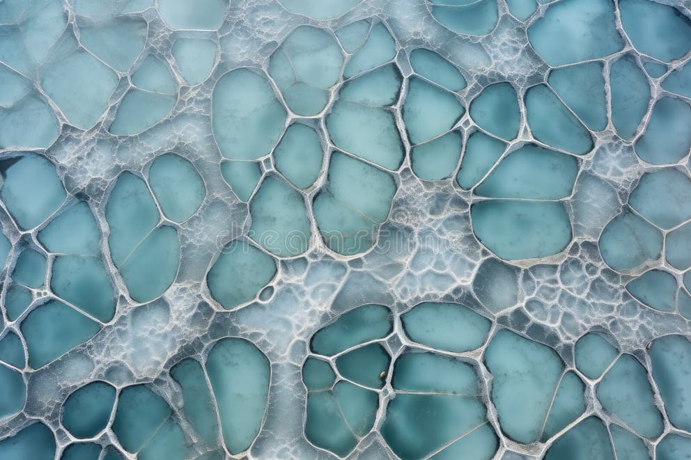 Salt Crystals Pattern on the Lagoon Surface, Seen from the Drone Stock ...