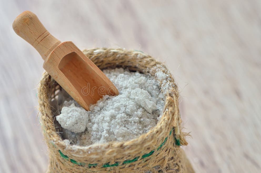 Salt crystals in a sack stock image. Image of natural - 27881125