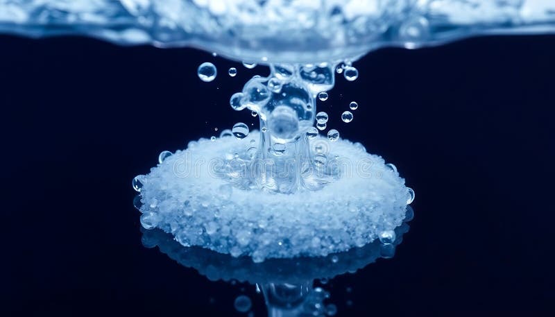 Salt Crystals Splashing into Water Motion Liquid Texture Generative AI ...