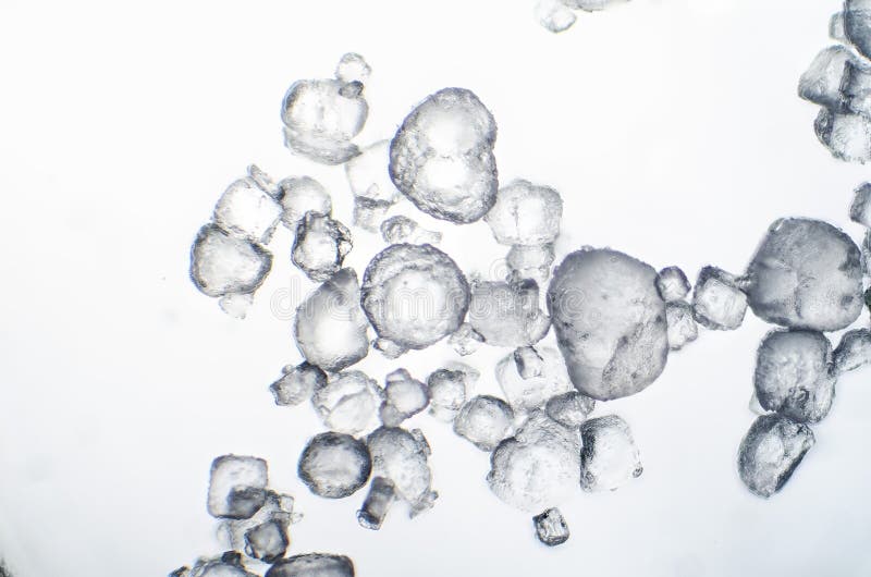 Salt Crystals Under Microscope Stock Image - Image of white ...