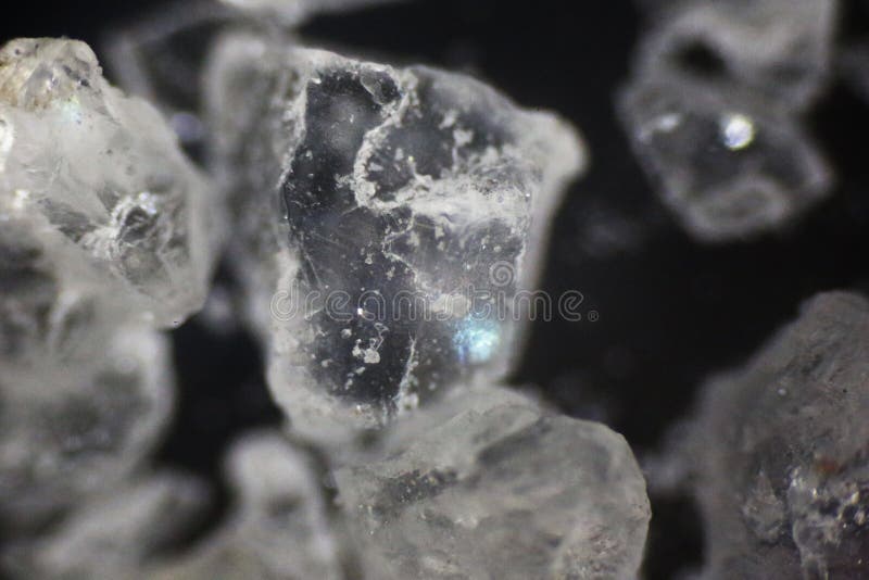 Salt Crystals Under Polarized Light Microscope Stock Photo - Image of ...