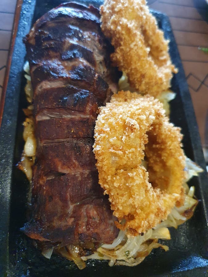 Salt cured beef stock image. Image of isso, onions, beef - 173760275