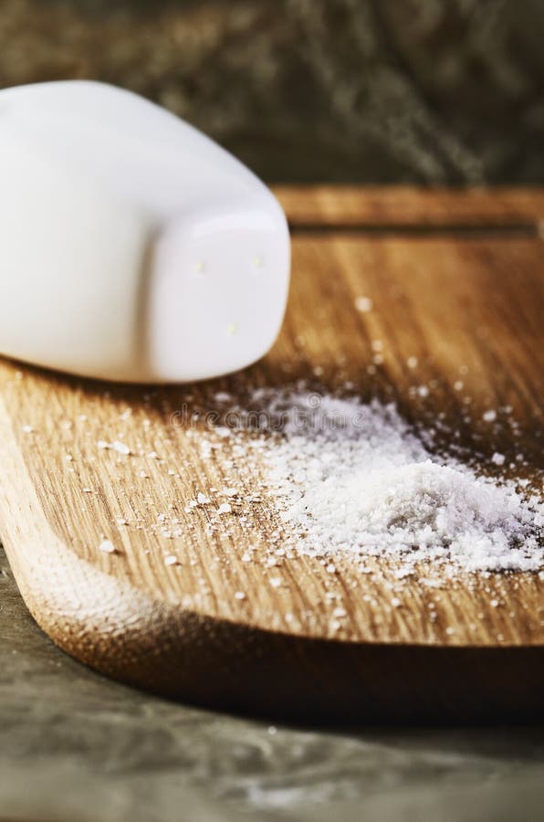 Hand Holding Dirty Wood Cutting Board in Kitchen Stock Photo - Image of ...