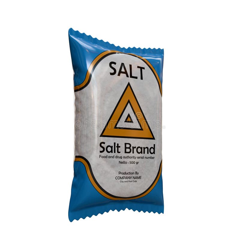 Salt 3D Design Element Side View Stock Illustration - Illustration of ...