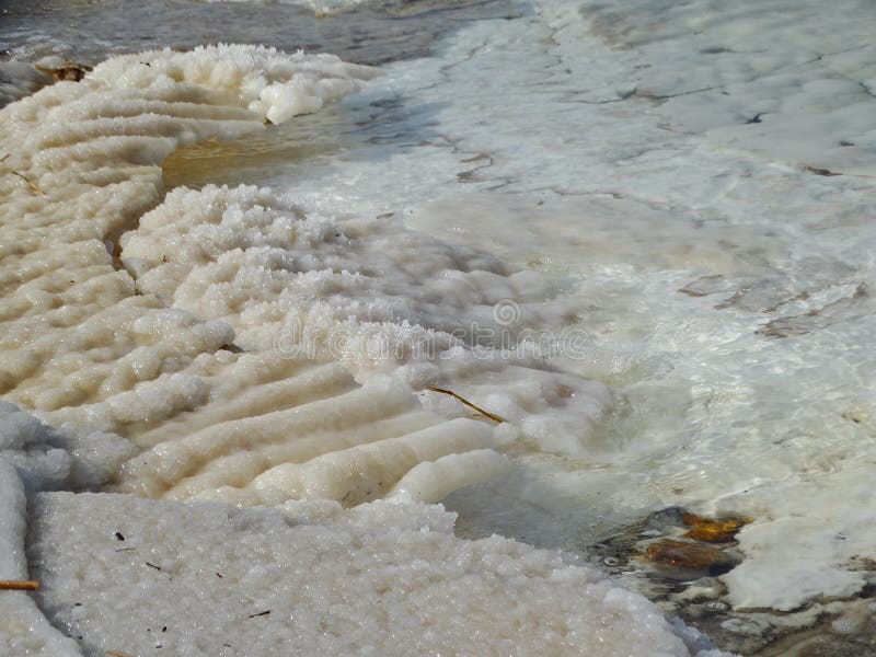 Salt on dead sea Jordan stock image. Image of healthy - 137569387