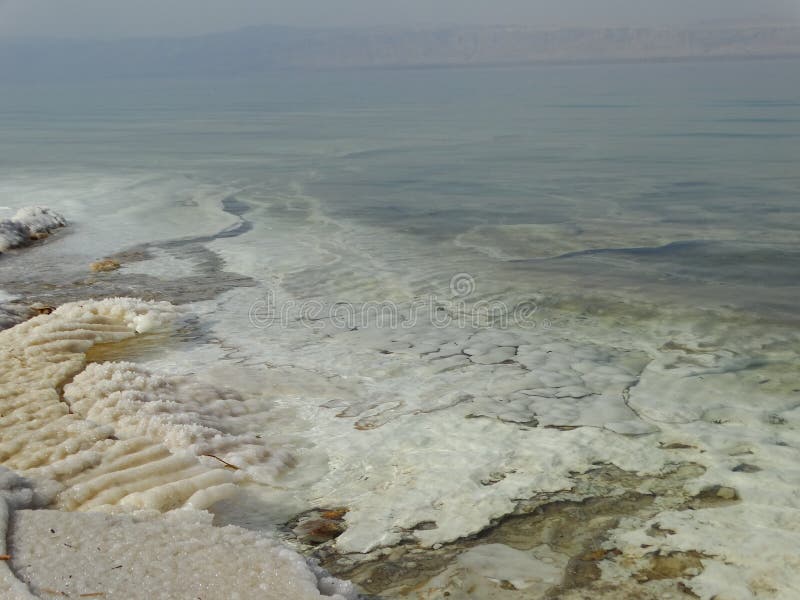Salt on dead sea Jordan stock photo. Image of formation - 137569410