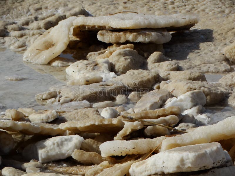 Salt on dead sea Jordan stock photo. Image of rock, formation - 137570624