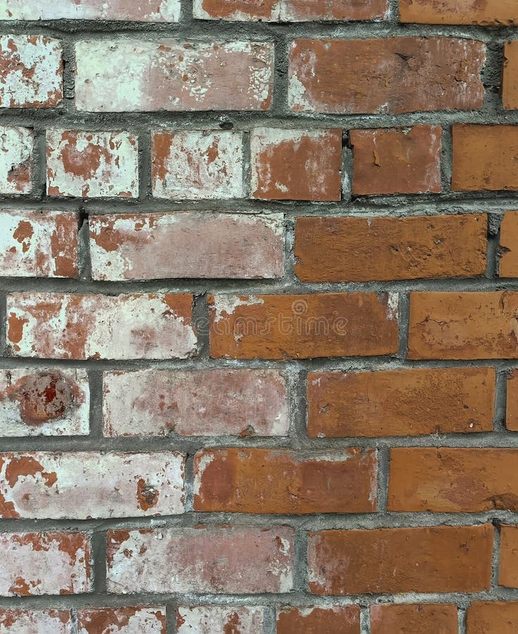 Salt Destroys the Brickwork of the Wall of an Old Building, Close-up ...