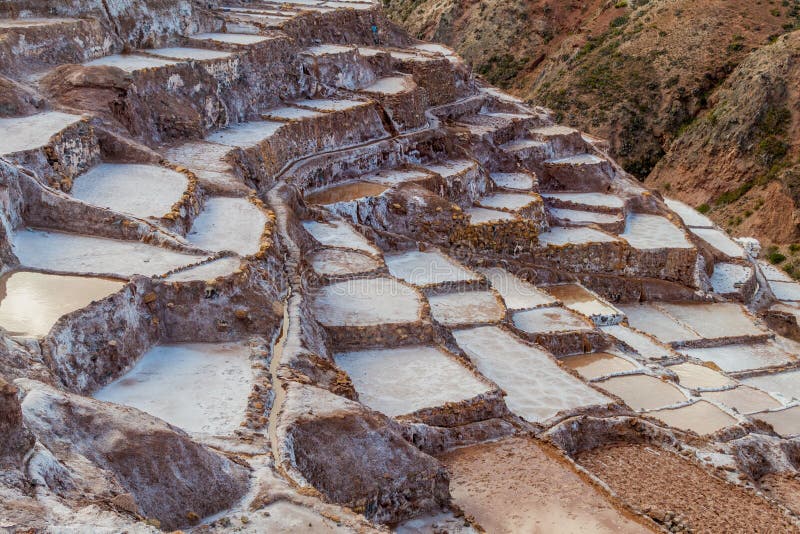 Salt extraction pans stock photo. Image of tourism, saltpans - 131778614