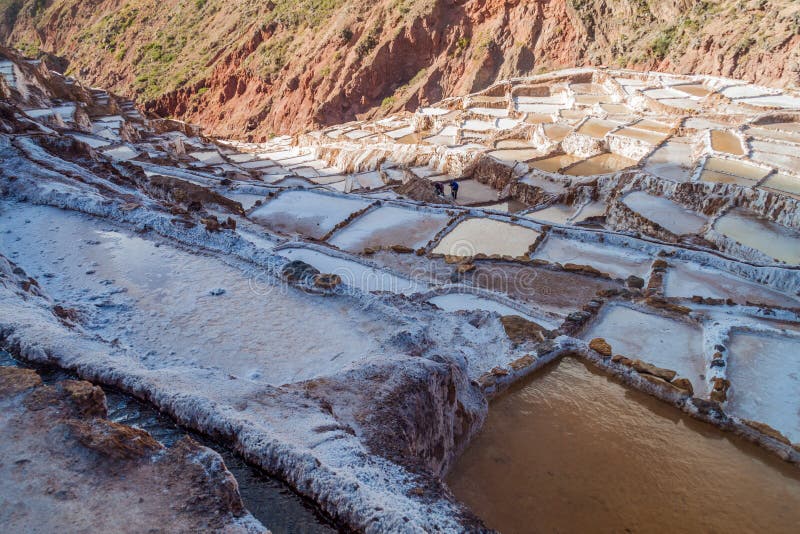Salt extraction pans stock photo. Image of evaporation - 132321810