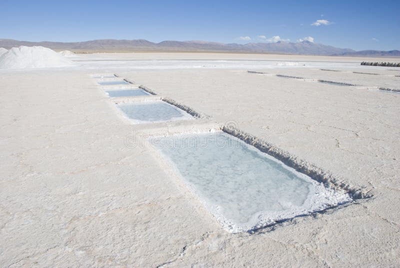 Salt Extraction Pools stock image. Image of table, production - 27509995