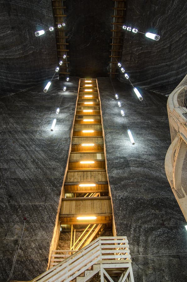 Salt extraction Turda stock image. Image of romania, beauty - 35083085