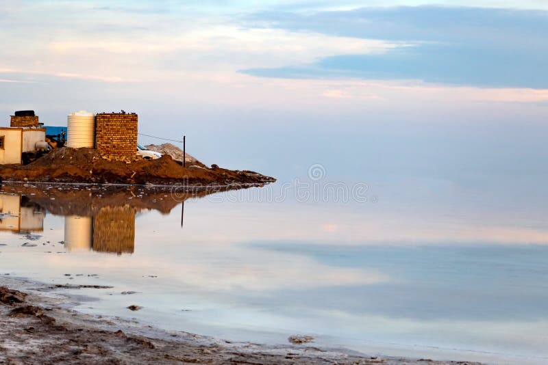 Salt hill in the salt lake stock image. Image of blue - 239074253