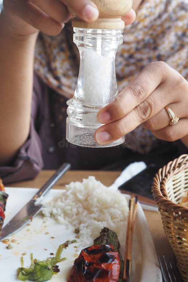 Salt Falls from a Salt Shaker Stock Photo - Image of powder, slomo ...