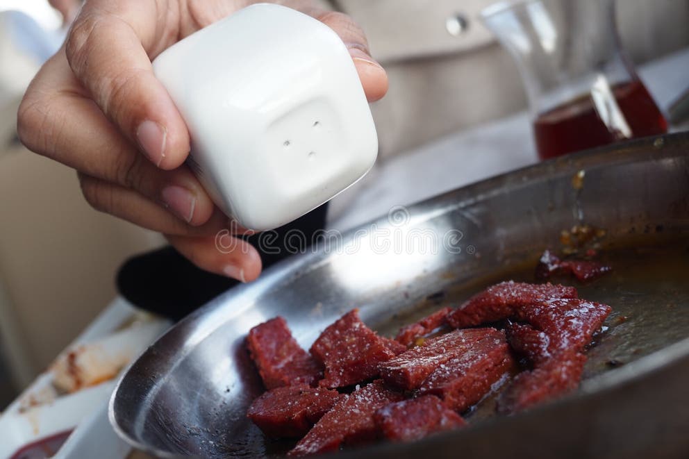 Salt Falls from a Salt Shaker Stock Photo - Image of falling, cooked ...