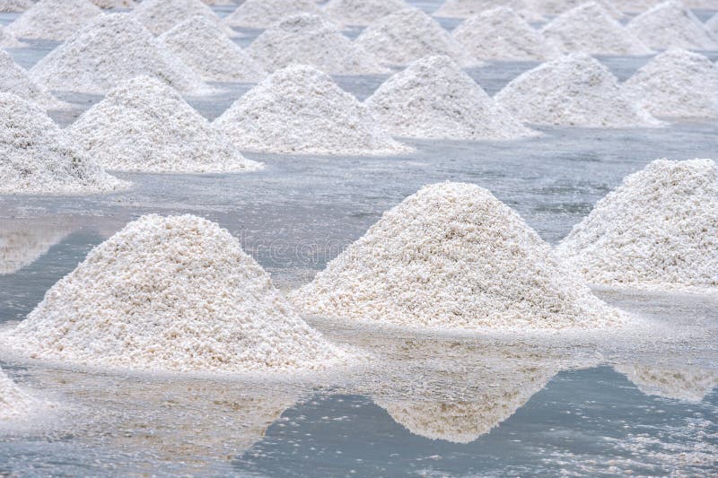 Salt Farm, Salt Pile in Tainan Stock Image - Image of tainan, shore ...