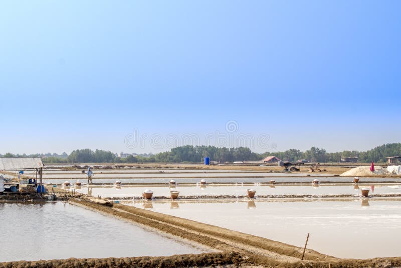 Salt farming stock photo. Image of pile, pool, farmer - 74042484