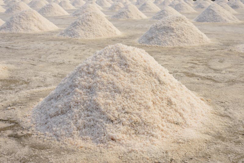 Salt farming in Thailand stock image. Image of asia, nature - 68656375