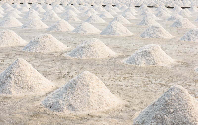 Salt farming in Thailand stock photo. Image of reflection - 68843906