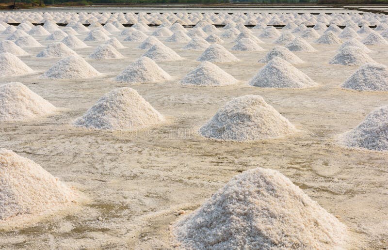 Salt farming in Thailand stock photo. Image of flake - 68992486