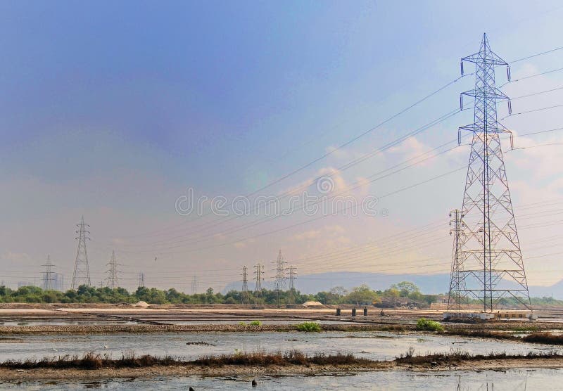 Salt Field Mumbai Bombay India Stock Photo - Image of habitat ...