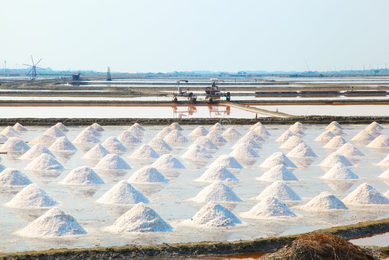 Salt field in Thailand stock photo. Image of field, samutsongkram ...