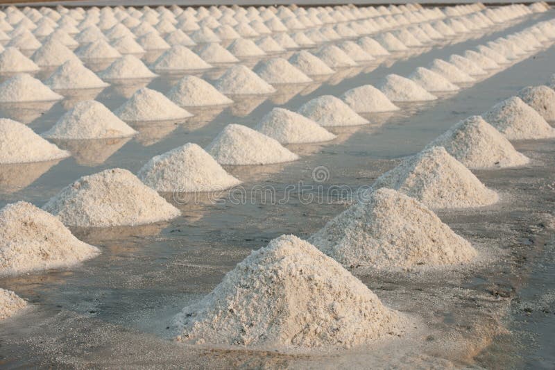 Heap of Salt Infront of Sicilian Salt Mills in Trapani Stock Image ...