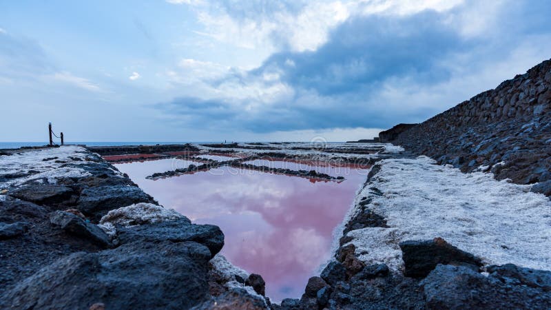 Salt Fields Under the Fast Clouds Time Lapse Stock Video - Video of ...