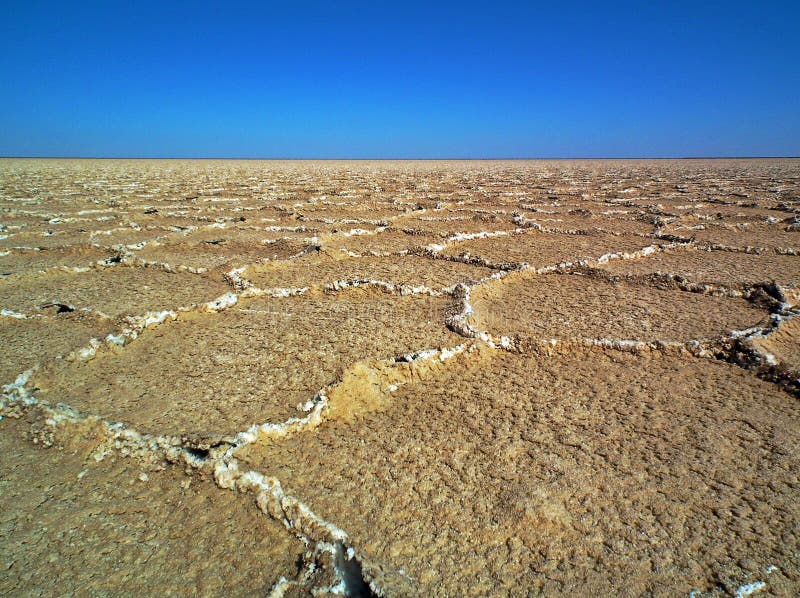 Salt Flat Polygons in Desert Stock Photo - Image of dead, flat: 207622746