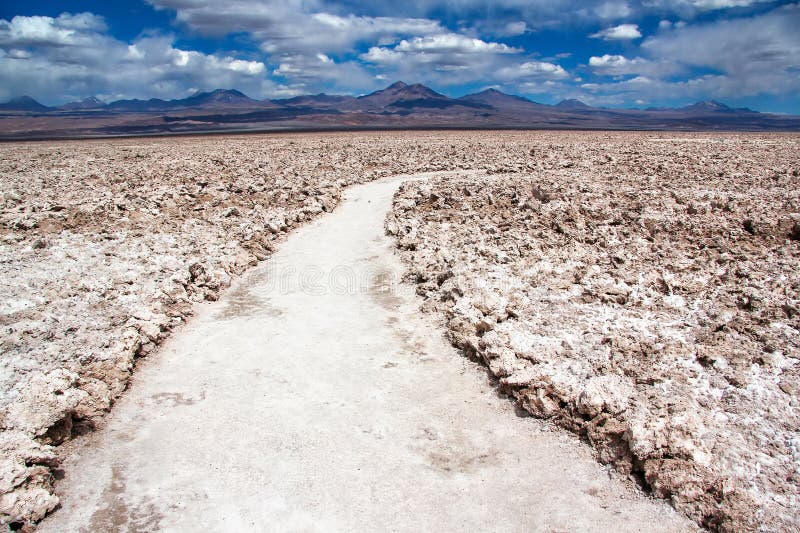 Salt flat Salar de Atacama stock photo. Image of sunny - 279829950