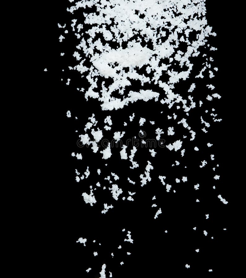 Salt Flying Explosion, Crystal White Grain Salts Explode Abstract Cloud ...