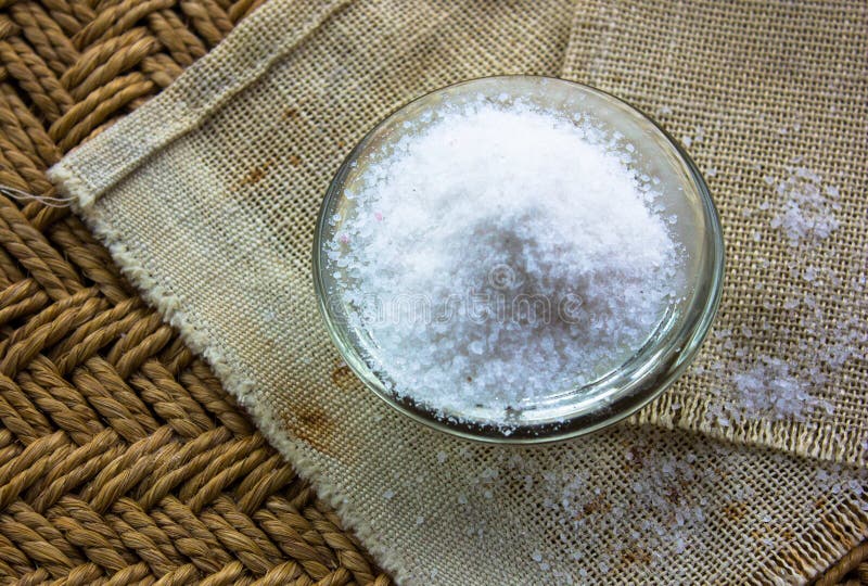 Salt in a glass stock photo. Image of nature, salt, organic - 82620086