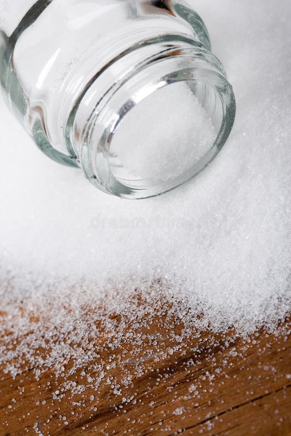 Salt in glass container stock image. Image of macro, stack - 15745025