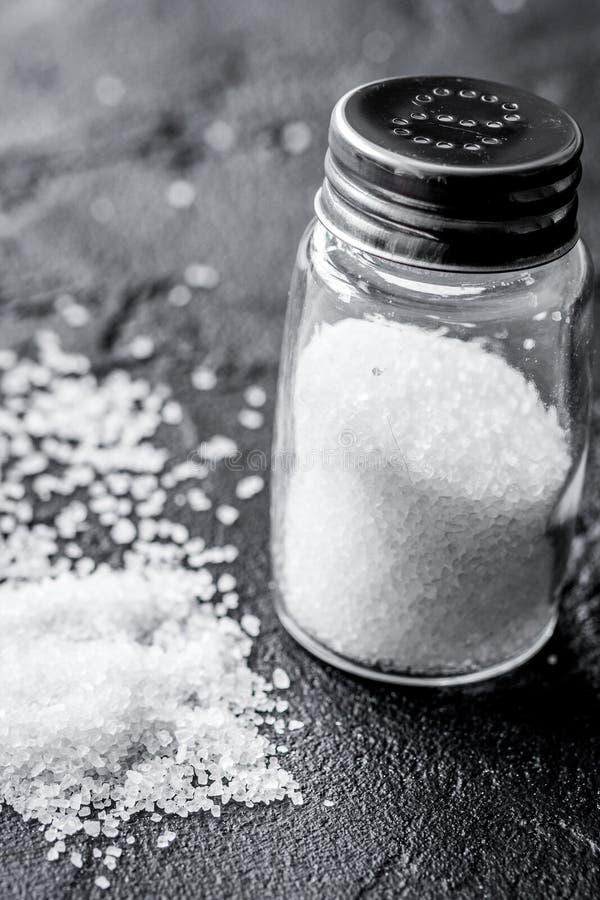 Glass Saltcellar with Salt Isolated on White Background Stock Photo ...
